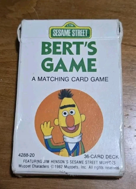 BERT'S GAME SESAME street matching game vintage 36 card set £3.78 ...