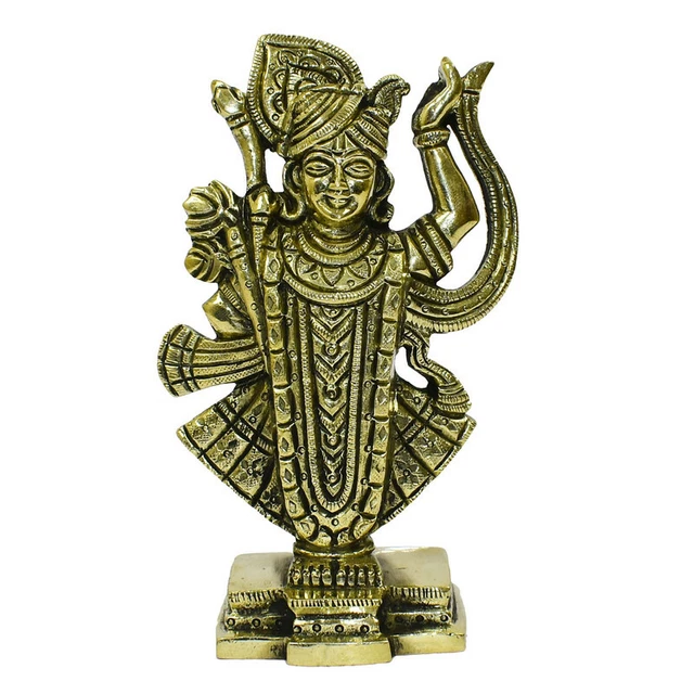 IDOLE DE KRISHNA Seigneur Dwarkadhish Shrinath Ji statue dieu Murti divinité pour la décoration ...