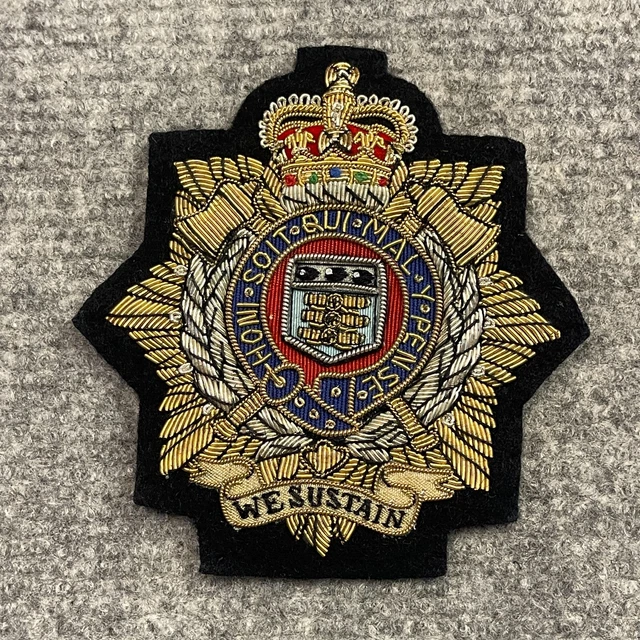 BRITISH ARMY SURPLUS Royal Logistic Corps RLC Bullion Wire Jacket Patch ...