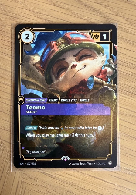 TEEMO SCOUT CHAMPION 197/298🔥Promo🔥Riftbound League of Legends 🔥PACK ...