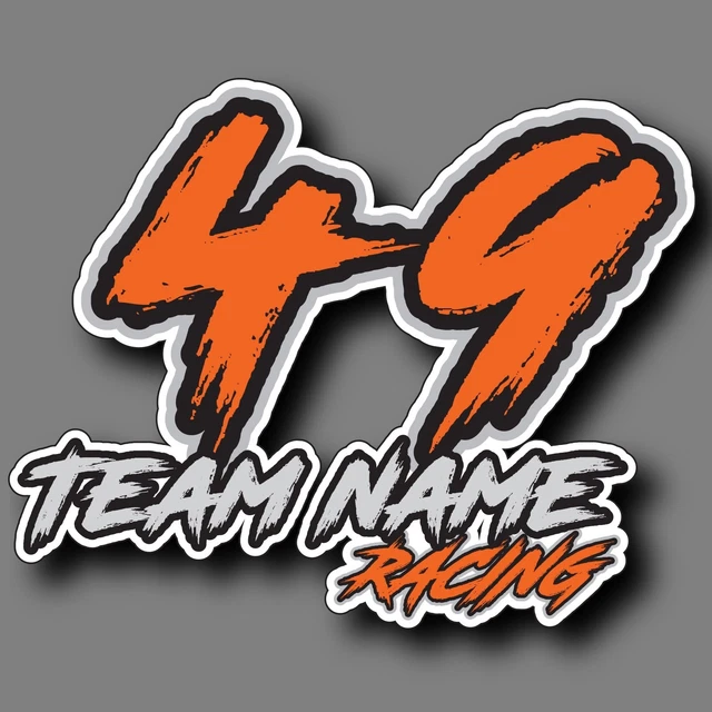 CUSTOM RACE CAR Number Vinyl Decal Sticker Set Kit Racing £24.64 ...