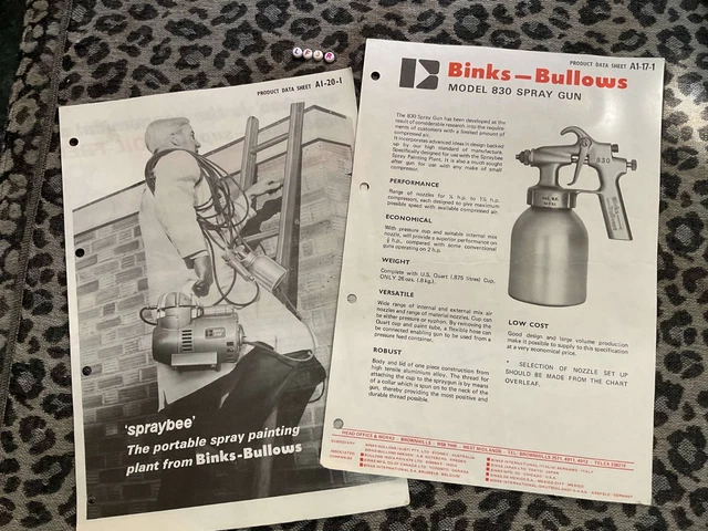 VINTAGE BINKS-BULLOWS SPRAYBEE SPRAY PAINTING ADVERTISING BOOKLET £22. ...
