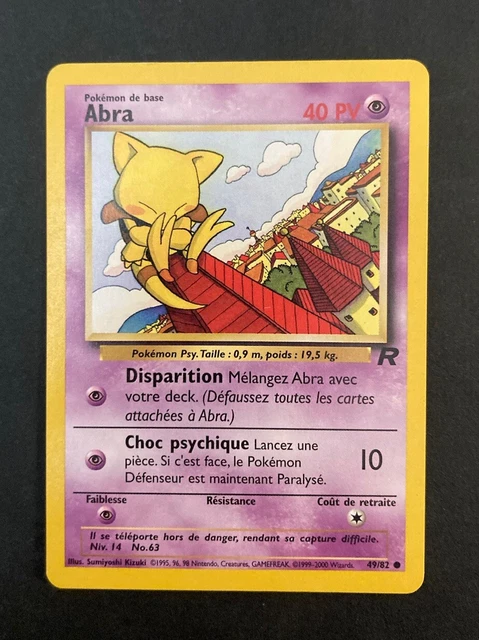 CARTE POKÉMON WIZARD Team Rocket Abra 49/82 Français EUR 5,00 - PicClick FR