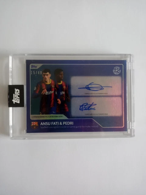 TOPPS UEFA CHAMPIONS League 30 Seasons - Pedri / Ansu Fati Autograph £110.00 - PicClick UK