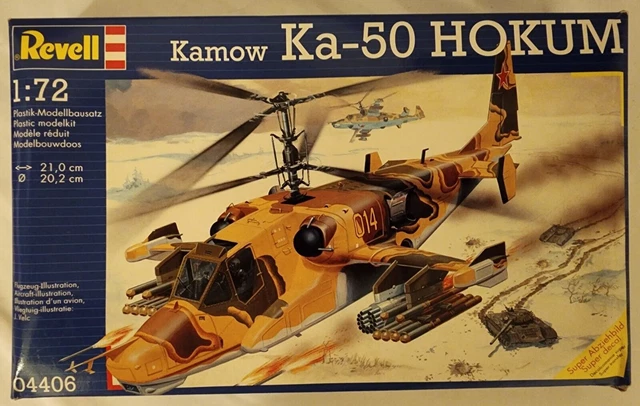 VINTAGE 1994 REVELL Kamow Ka-50 Hokum Helicopter Model Kit 1:72 Sealed ...