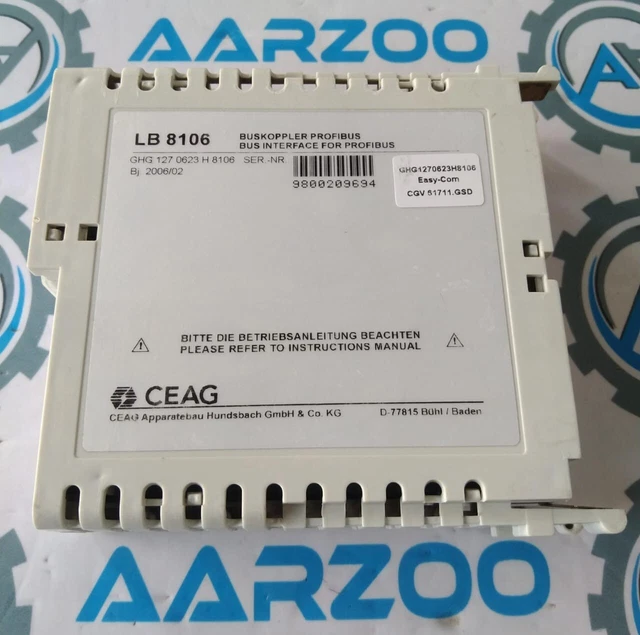 CEAG LB8106 BUSKOPPLER Profibus Bus Interface Für Profibus EUR 337,44 ...