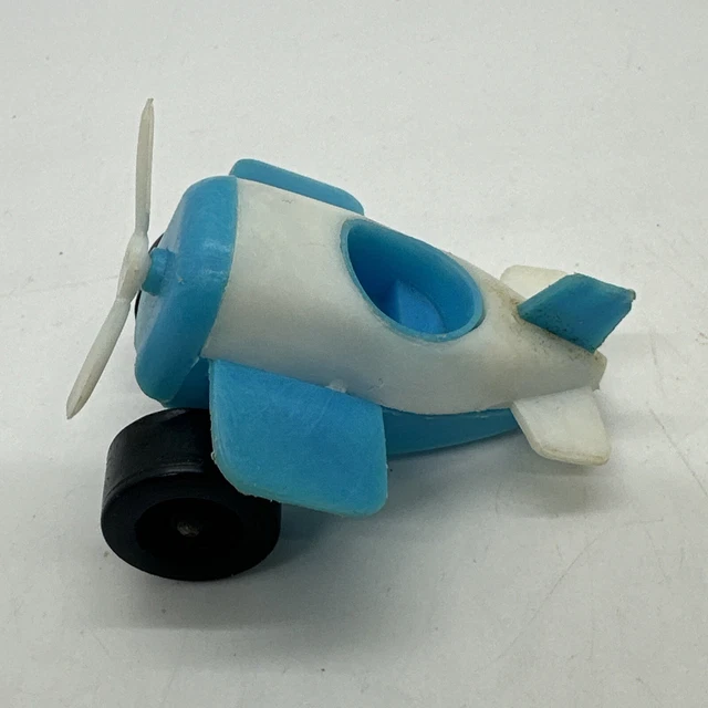 1973 STEVEN MFG Co USA Airplane Blue White Plastic Hong Kong 2” $5.99 ...