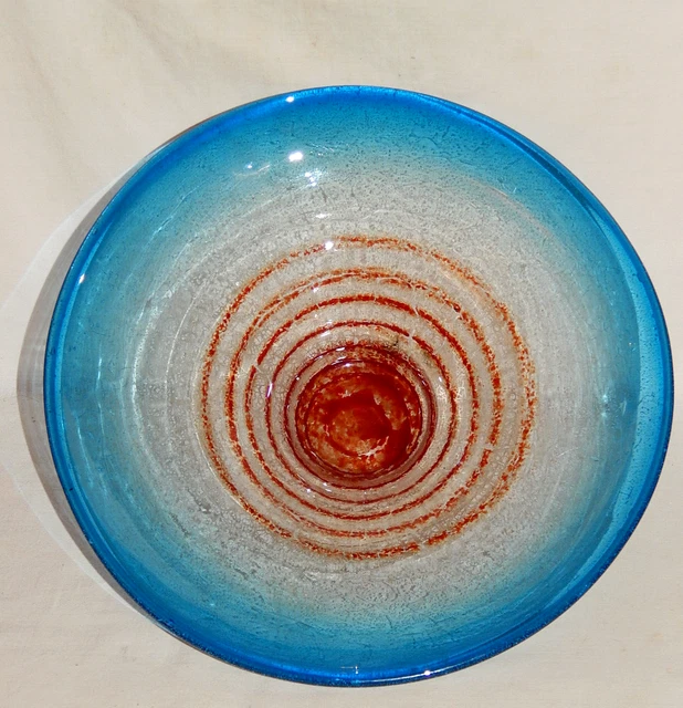 WMF IKORA GLAS Art Deco Glasschale BLAU + rot EUR 250,00 - PicClick DE