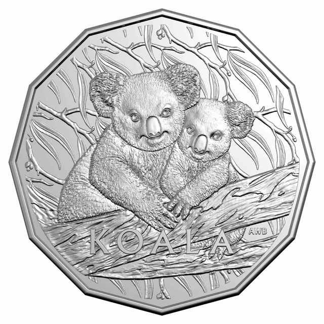 AUSTRALIA: 2025 50C Mother & Baby Koala UNC Coin - Koala Series Low ...