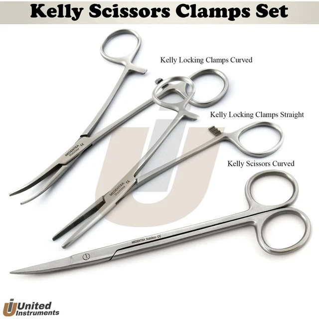 KELLY SURGICAL SCISSORS Forceps Hemostatic Artery Kelly Forceps ...