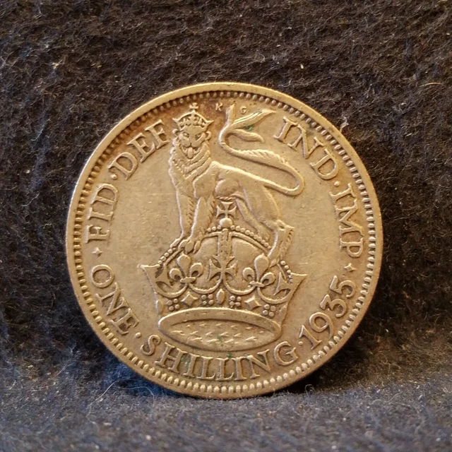 1935 GREAT BRITAIN silver shilling, George V, KM-833 (GB9) £4.76 ...