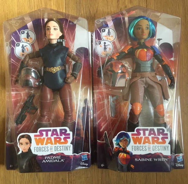 NEW DISNEY STAR Wars Forces Of Destiny Padme & Sabine Wren Doll Action ...