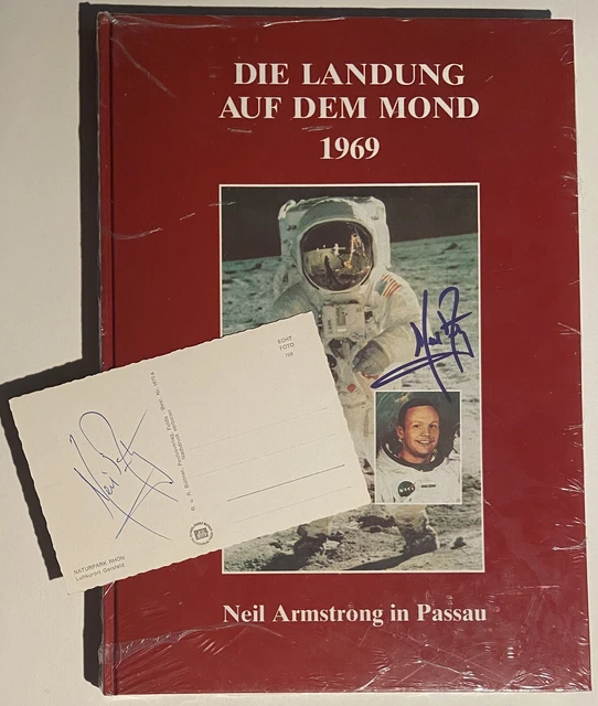 NEIL ARMSTRONG SIGNED Moon NASApollo Original Signature Signature ...