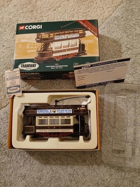 CORGI TRAMWAY CLASSICS 36604 Croydon Celebration Open Top Tram Limited ...