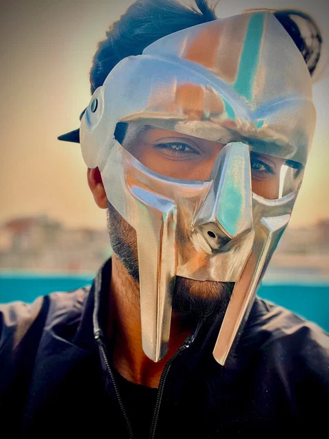 MAIN GLADIATEUR MASQUE -villain Acier Doux Visage Armor Tribute Pour Mf ...