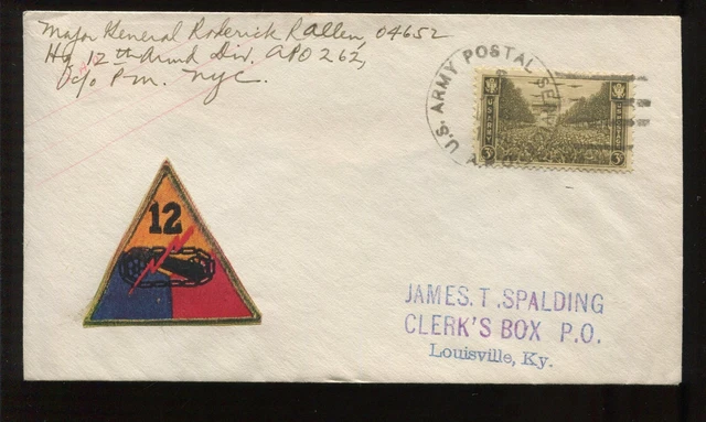MAJOR GENERAL RODERICK Random Allen Signed WW2 US Army Cover LV6362 ...