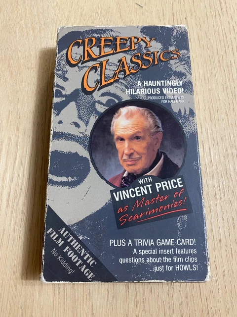 VINTAGE CREEPY CLASSICS VHS Tape Vincent Price Horror Movie Clips 1988 ...