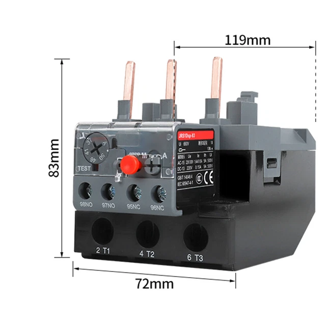 AC CONTACTOR 220V For Delixi Motor Overload Protector JRS1Dsp-93-63~80 ...