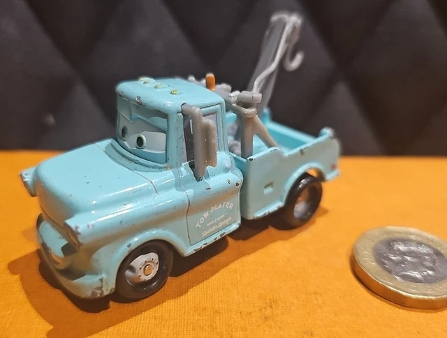DISNEY PIXAR CARS Movie Mater Blue Die Cast Toy Car #19 Some Damage £3. ...