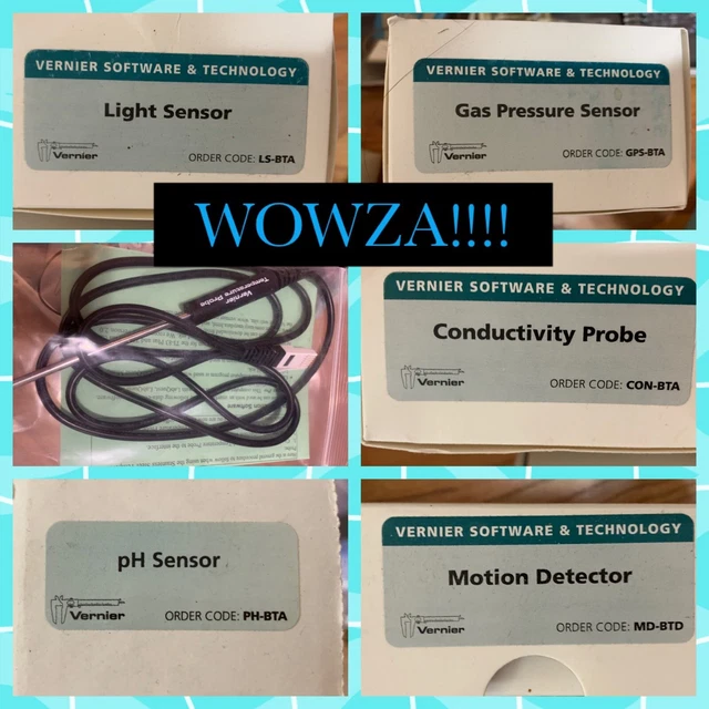 LAB QUEST VERNIER Unit Temperature pH Conductivity Tester Gas Pressure ...