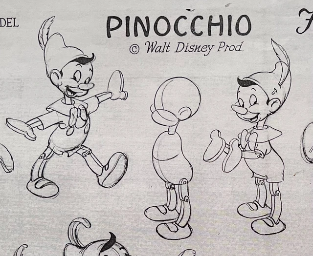 PINOCCHIO DISNEY Animation Model Sheet PHOTOCOPY EUR 9,48 - PicClick FR