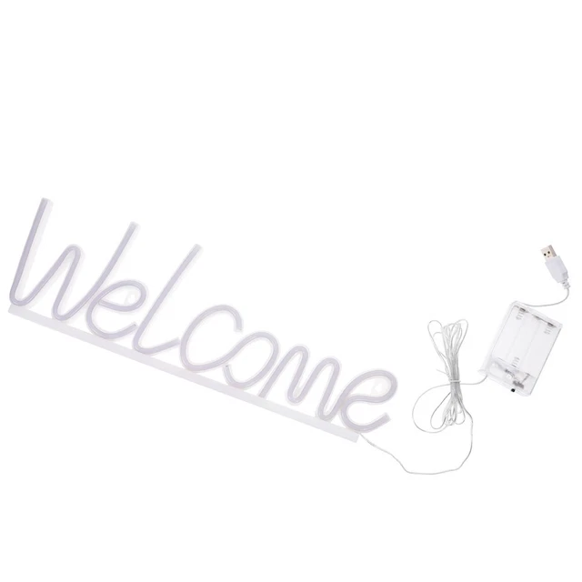 WELCOME NEON SIGN Led Neon Lamp Party Lamp Atmosphere Light for Club ...