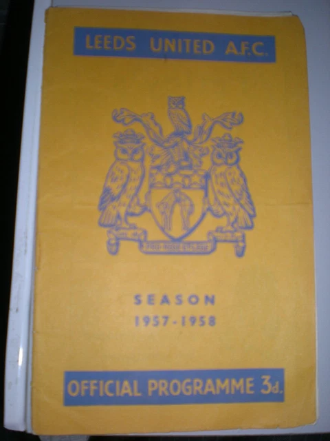 LEEDS UNITED V BLACKPOOL, 1957/58,CENTRE LEFT PAGE MISSING,WRITING ON ...