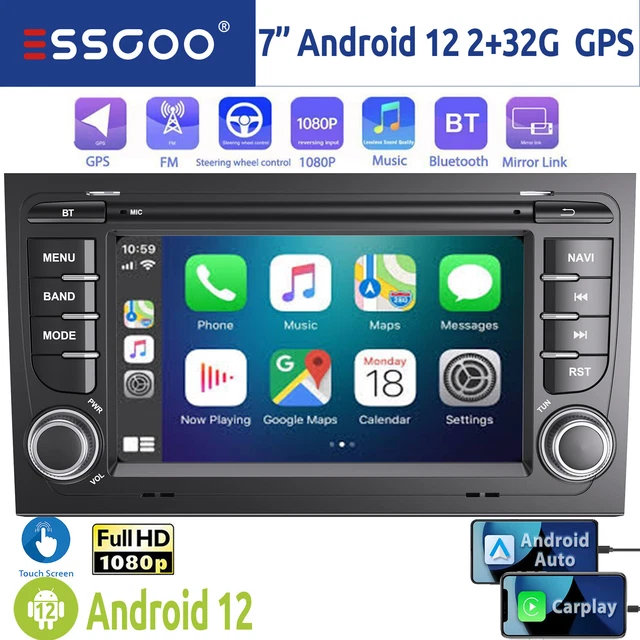 2+32G ANDROID 12 Carplay Autoradio GPS Navi RDS WiFi per Audi A4 S4 RS4 B6 B7 B8 EUR 174,28 ...
