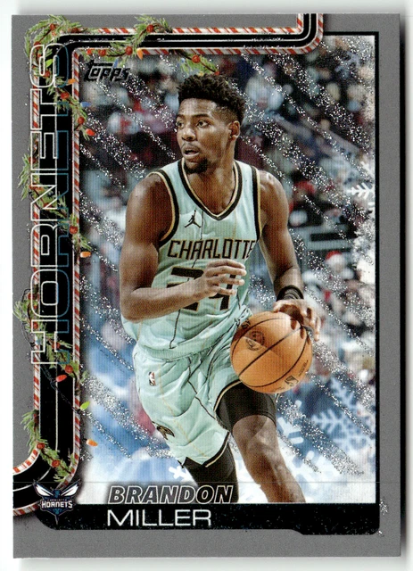 TOPPS NBA FLAGSHIP Holiday 2025 No. H54 Brandon Miller Brillo Plateado ...