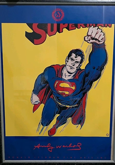 ANDY WARHOL SUPERMAN Pop Art Lithographie 1996 Rarität Erste und ...
