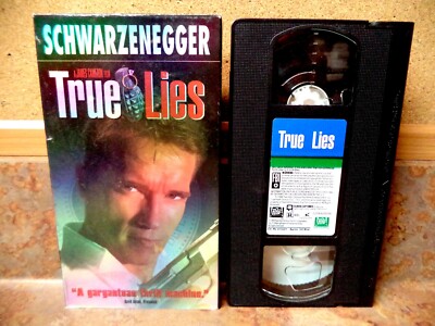 TRUE LIES VHS 1999 Arnold Schwarzenegger Jamie Lee Curtis linsenförmige ...