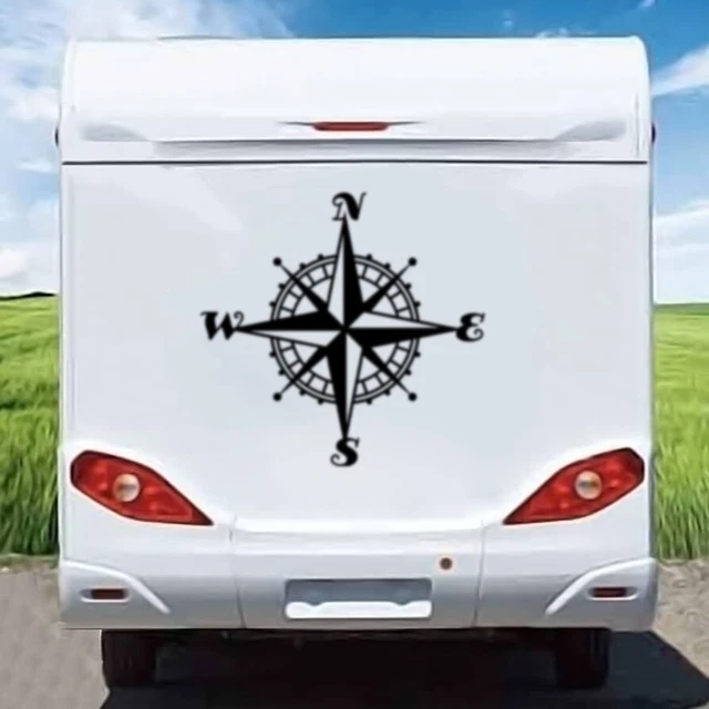 MOTORHOME CAMPER VAN CARAVAN STICKERS DECAL COMPASS MOUNTAINS Nautical ...