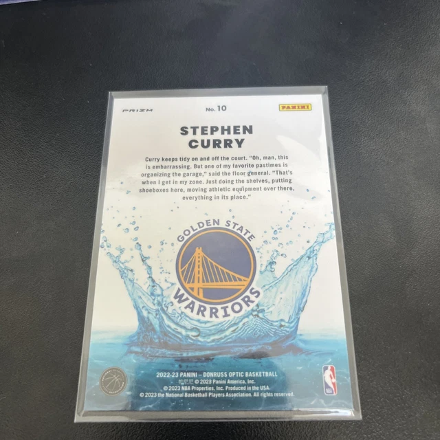 2022-23 PANINI DONRUSS Optic Stephen Curry Splash! Prizm viola #10 EUR ...