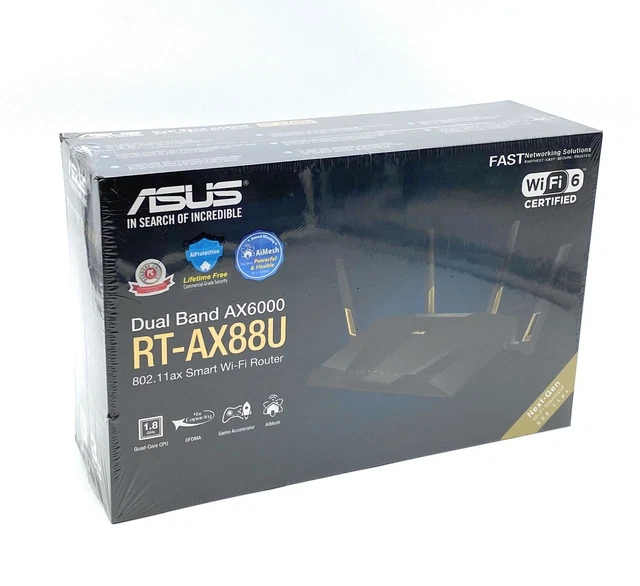 ASUS RT-AX88U GAMING Router Ai Mesh Wi-Fi System WiFi 6 AX6000 Gaming ...