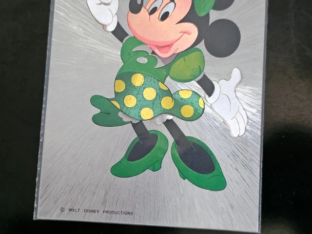 VINTAGE NOS 1980S - Disney Metallic / Foil Postcard Dufex - Minnie ...