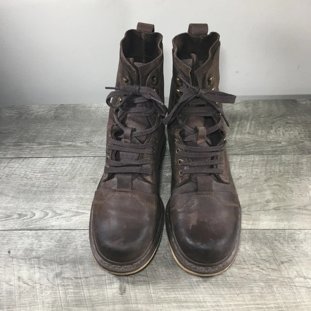 DR. MARTENS PIER Wyoming 9-Eye Smooth Leather Mens Boots Size UK 7 US 8 ...