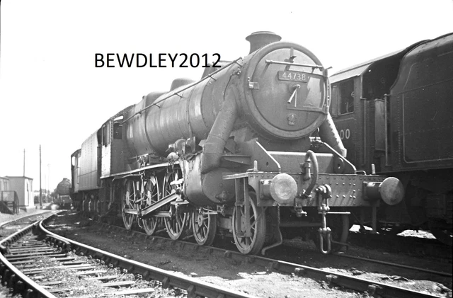 NEGATIVE 6X9 LMS 44738 WITH CAPROTTI VALVE GEAR ON CHESTER SHED JUNE ...