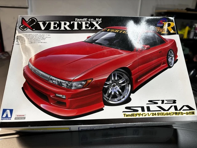 1:24 SCALE AOSHIMA Nissan VERTEX PS13 Silvia ’91 Model Kit - JDM DRIFT ...