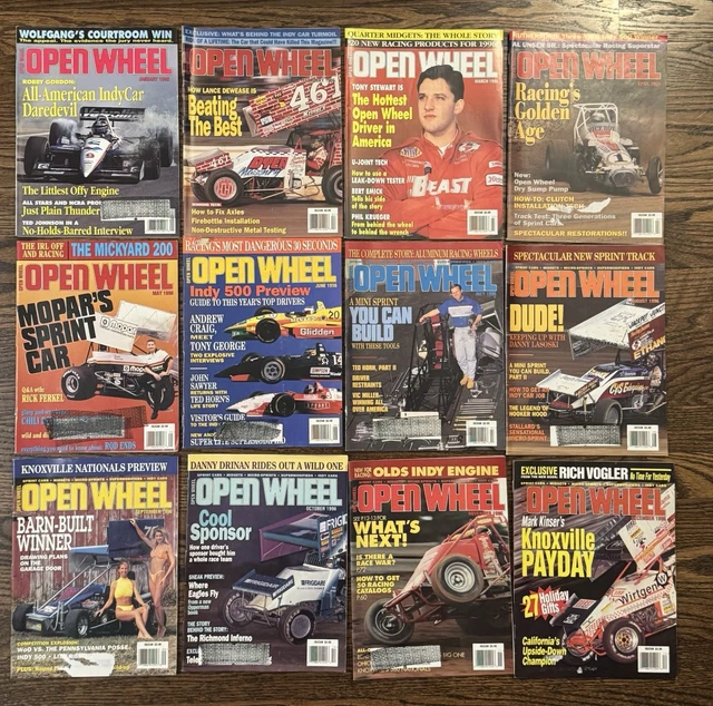 OPEN WHEEL MAGAZINE 1990 all 12 Sprint Car Indy F-1 Modified Racing ...