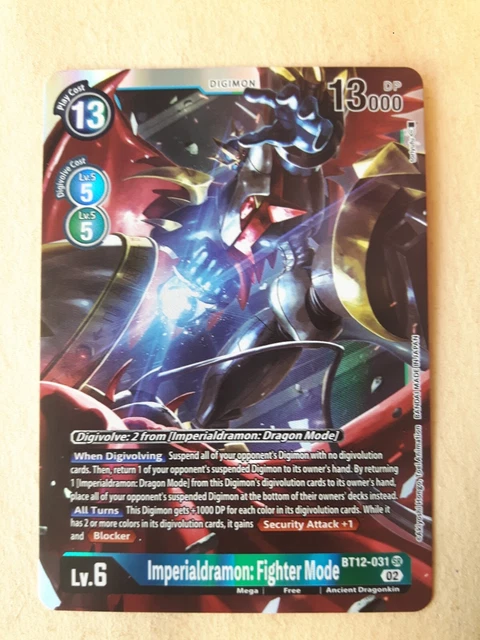 IMPERIALDRAMON: FIGHTER MODE-FOIL-DIGIMON Card Game-Across Time Bt12-031 Sr $3.99 - PicClick CA