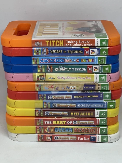 BULK KIDS ABC Dvds Fireman Sam Wiggles Titch Mike Knight Giggle & Hoot ...