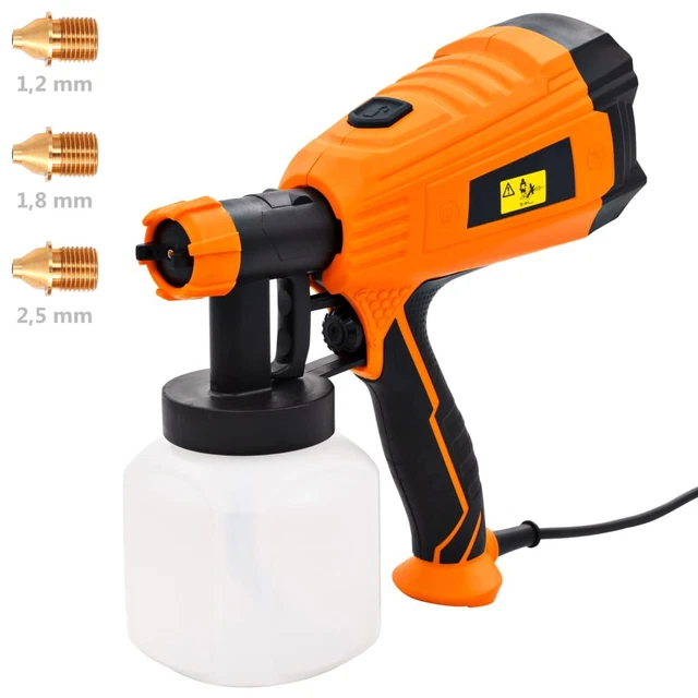 ELECTRIC COLOR SPRAY Gun With 3 Nozzle Sizes 500W 800ml £59.21 ...