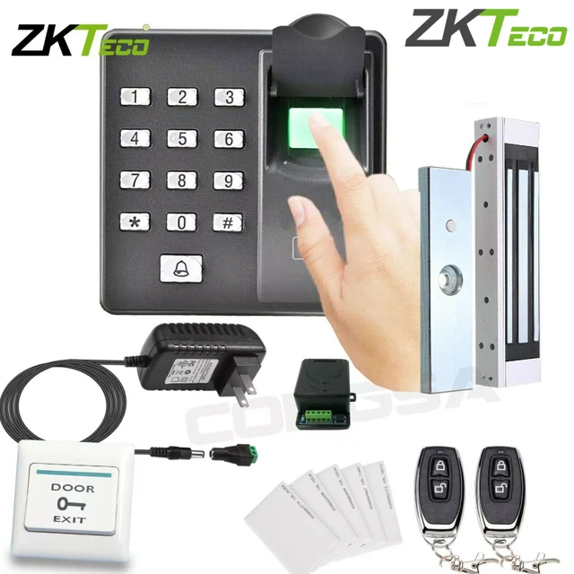 DOOR ACCESS CONTROL System Biometric Fingerprint zkteco, Magnetic Lock ...