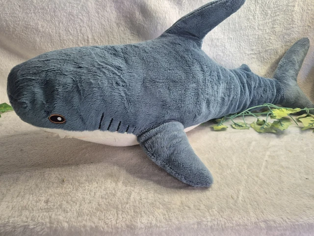 LARGE IKEA BLAHAJ Soft Blue Shark Hugging / Pillow Plush 24 Inchs Long ...