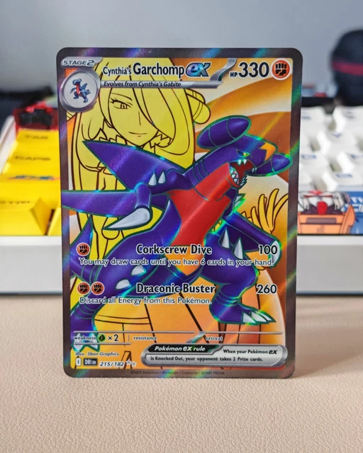 POKÉMON CYNTHIAS GARCHOMP Ex 215/182 Destined Rivals Full Art Card £11.31 - PicClick UK
