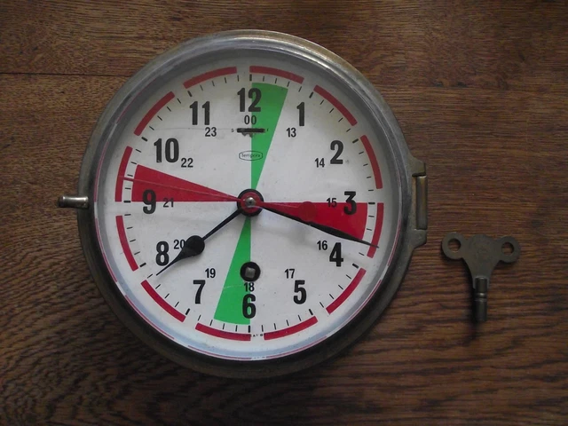 TEMPORA SHIPS BRASS Radio Room Bulk Head Clock. £107.99 - PicClick UK