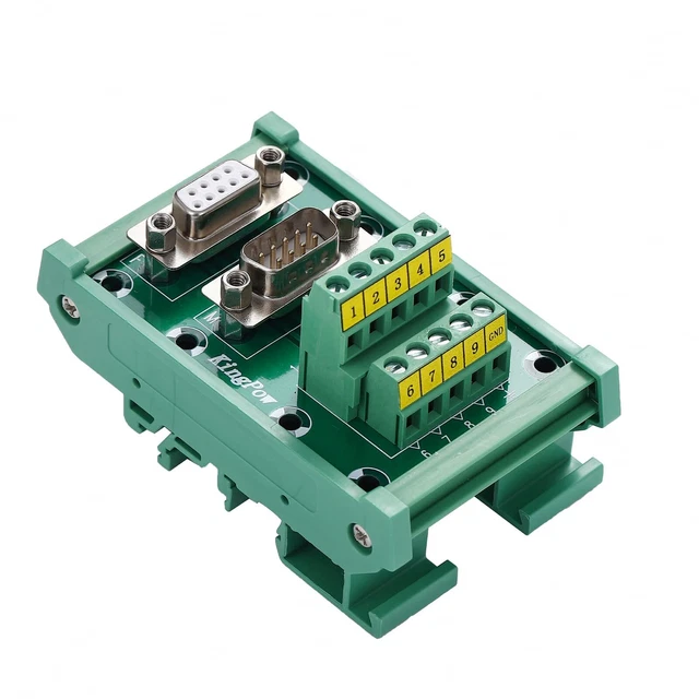DB9 MALE/FEMALE D-SUB Din Rail Mount Interface Module, RS232 Serial D ...