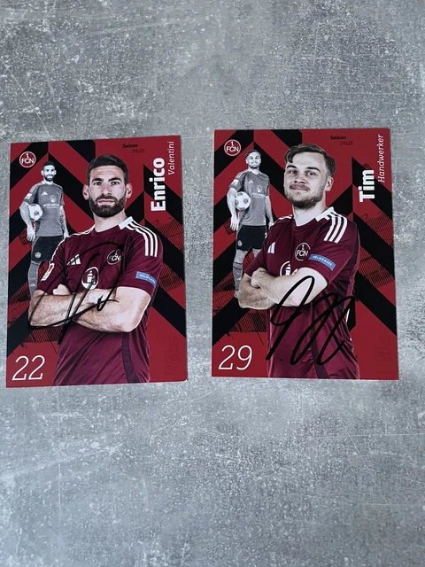 2X HANDSIGNIERTE AUTOGRAMMKARTEN 1. FC Nürnberg 2024/25 24/25 Neu EUR 1 ...