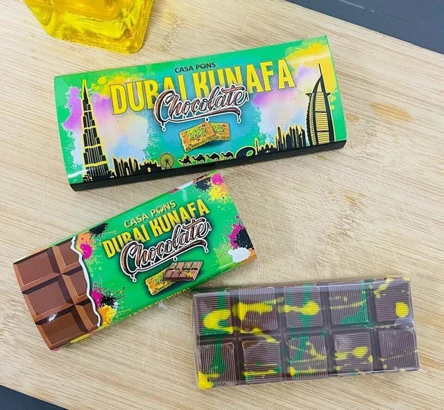 DUBAII KUNAFA CHOCOLATE Pistachio flavor 100g free shipping world wide ...