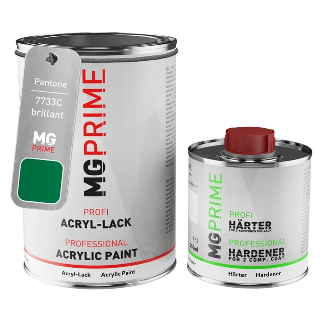 PANTONE 7733C GREEN brillant peinture acrylique 1,5L durcisseur y.c ...
